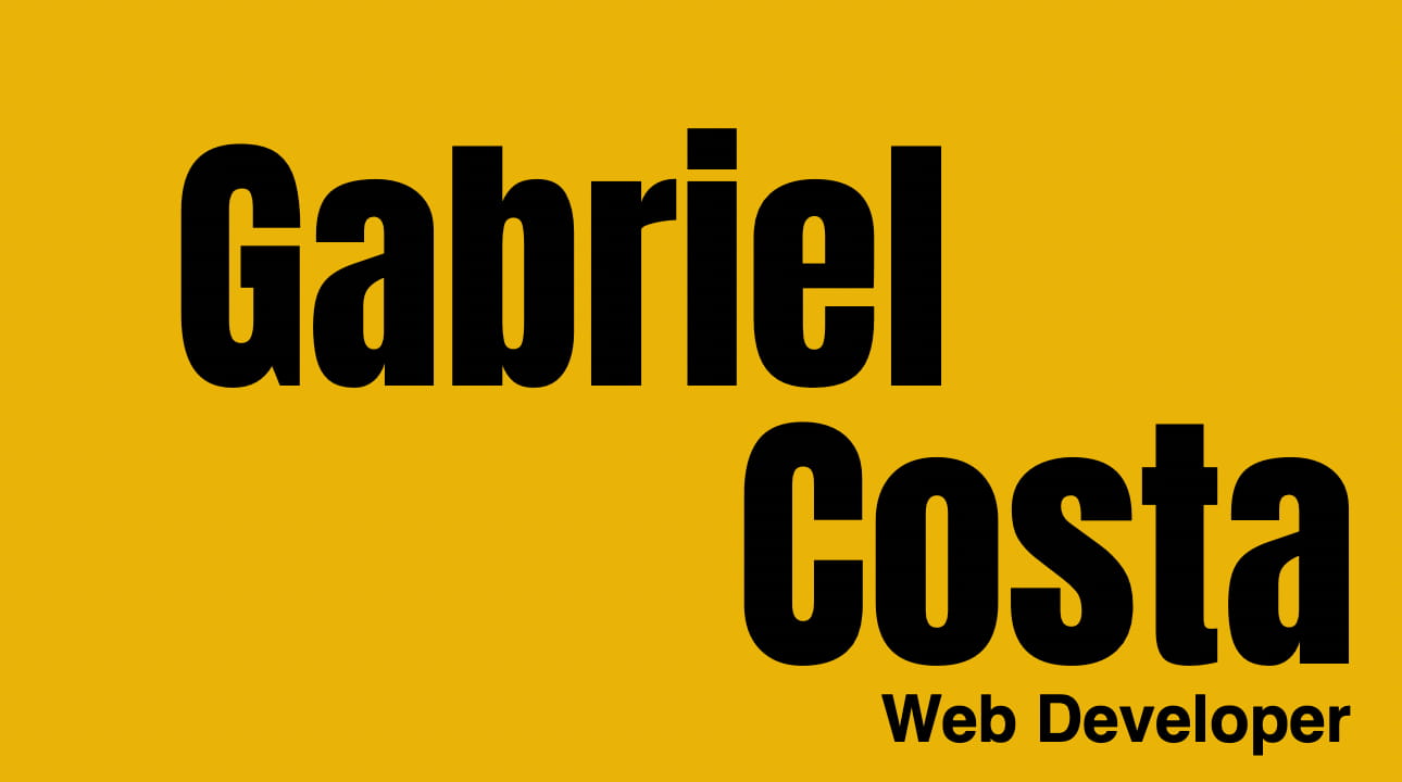 Gabriel Costa - Web Developer